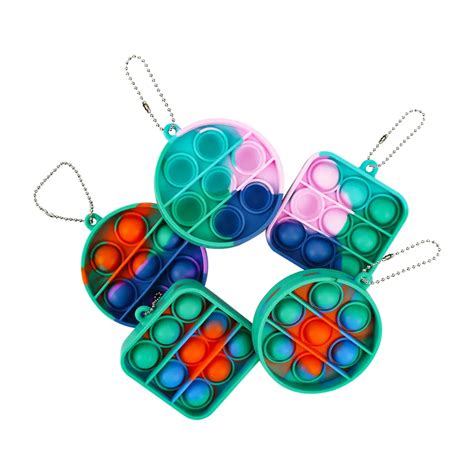 ₩977에서 압축 해제 미니 팝 It Fidget 장난감 간단한 딤플 키 체인 스트랩 및 매력 푸시 버블 감각 Dhgate