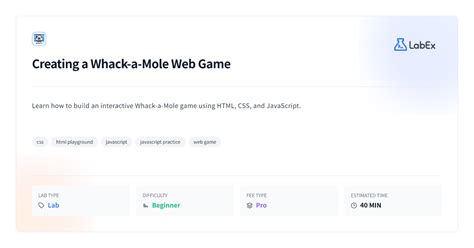 Create An Engaging Whack A Mole Web Game Labex