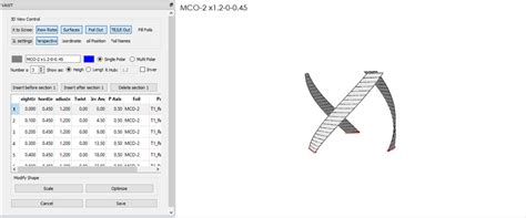 Interface Of The Qblade Design Module To Convert The 2d To 3d Blade