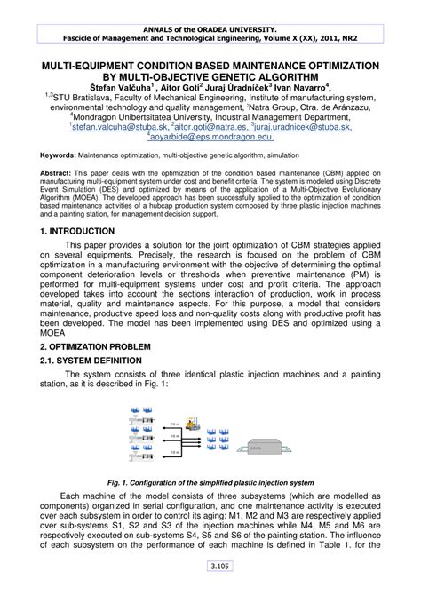 pdf multi equipment condition based maintenance optimization by multi objective genetic algorithm