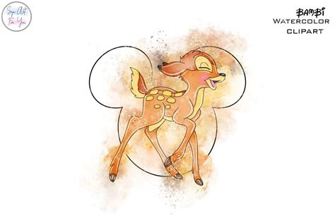 Bambi Clipart Bambi Png Watercolor Bambi Clipart Thumper Bambi Bambi Cute Deer Clipart