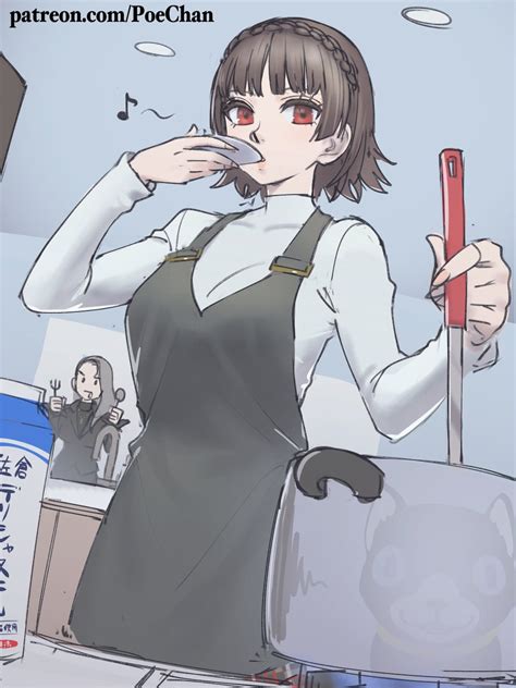 Niijima Makoto Morgana And Niijima Sae Persona And More Drawn By Poechan Chan Danbooru