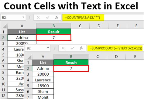 Count Cells With Text In Excel How To Count Cells With Text In Excel