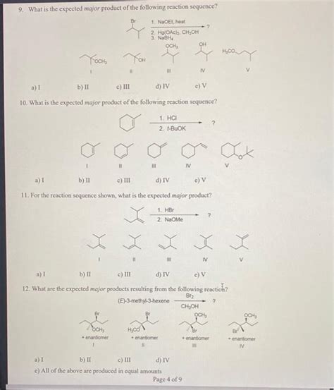 Solved What Is The Expected Major Product Of The Chegg Com