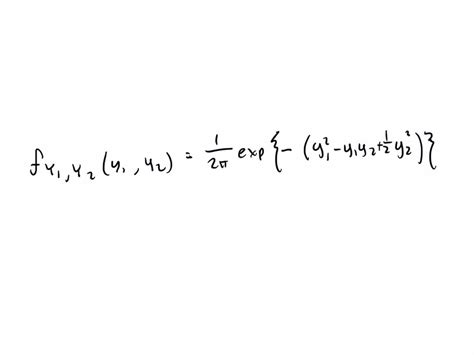 solved suppose that y1 and y2 follow a bivariate normal distribution
