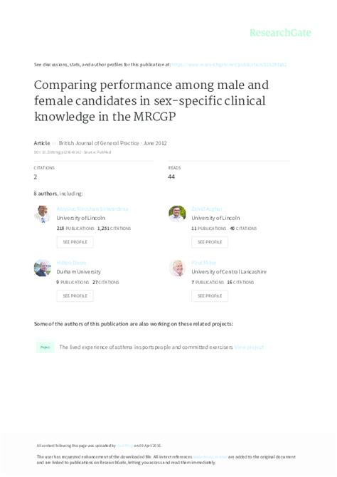 pdf comparing performance among male and female candidates in sex
