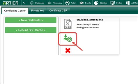 Create A Self Signed Certificate For The Proxy Artica Proxy