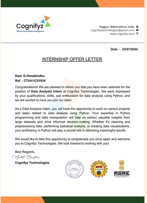 himabindhu godala on linkedin cognifyz internship dataanalysis