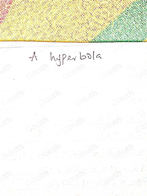 Solved The Conic Section Below Is A Circle An Ellipse A Parabola A Hyperbola A Degenerate