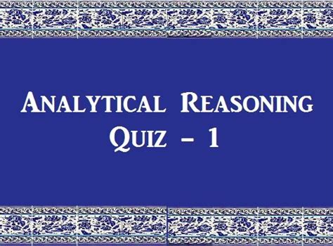 Analytical Reasoning Clatgyan
