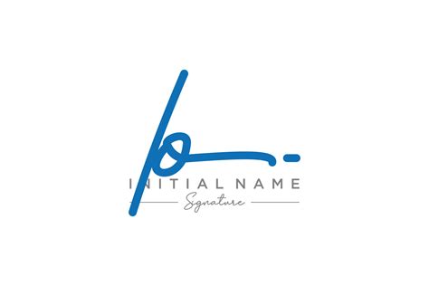 Initial Io Signature Logo Template Vector Hand Drawn Calligraphy