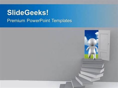 Open The Door Towards Sky PowerPoint Templates Ppt Backgrounds For Slides