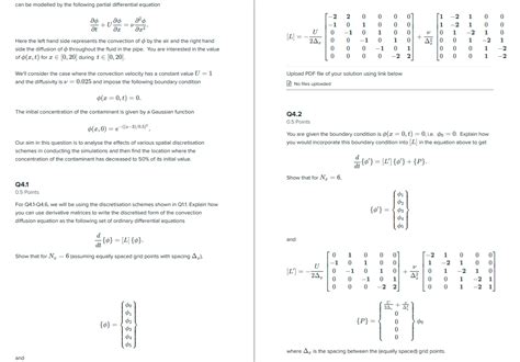 Solved Q4 Unsteady Convection Diffusion 9 Points And Time
