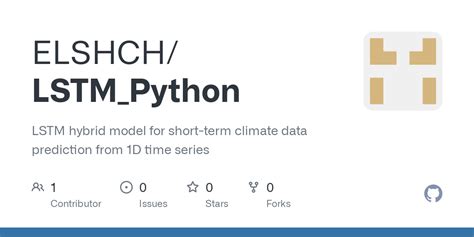 GitHub ELSHCH LSTM Python LSTM Hybrid Model For Short Term Climate Data Prediction From D
