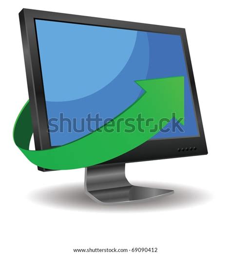 Monitor Arrow Stock Vector Royalty Free Shutterstock