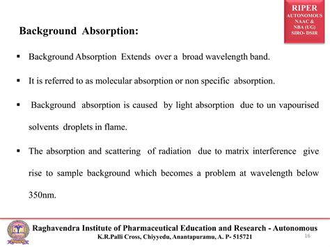 Interference In Atomic Absorption Spectroscopy Pptx