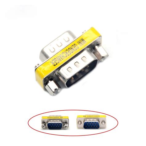 D Sub DB Connector RS Pin Socket Male To Male M M Serial Female Gender Changer Coupler