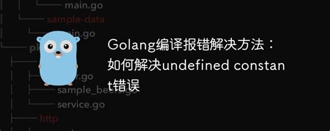 Golang Compilation Error Solution How To Solve Undefined Constant