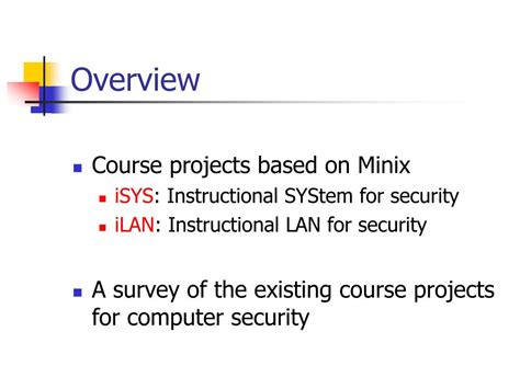 Ppt Using Instructional Operating System To Teach Computer Security