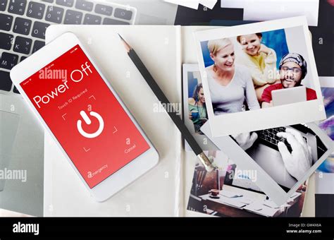 Power Off Touchscreen Display Concept Stock Photo Alamy