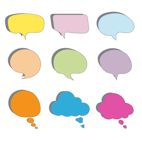 Vector Bubbles Speech Set Pastel Color Hand Drawn Vector Art At Vecteezy