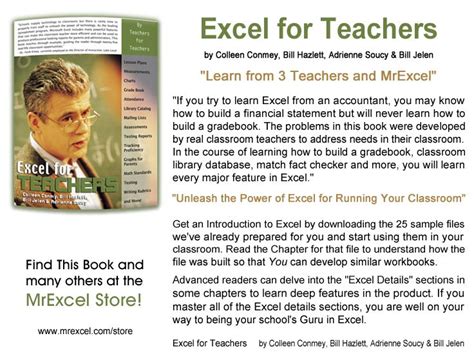 Excel For Teachers Learn Excel For Yourself And Utilize It To