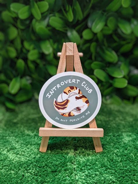 Introvert Club Sticker Derptiles