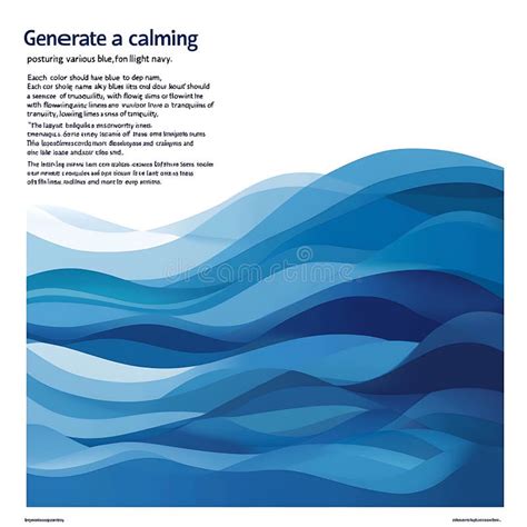 Abstract Blue Wave Design Calming Tranquil Image Stock Illustration Illustration Of Serenity