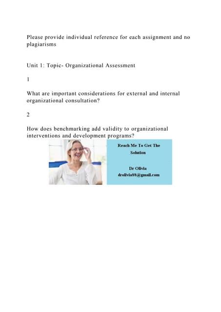 Please Provide Individual Reference For Each Assignment And No Plagi Docx Educational