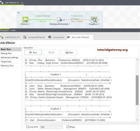 talend tfilelist