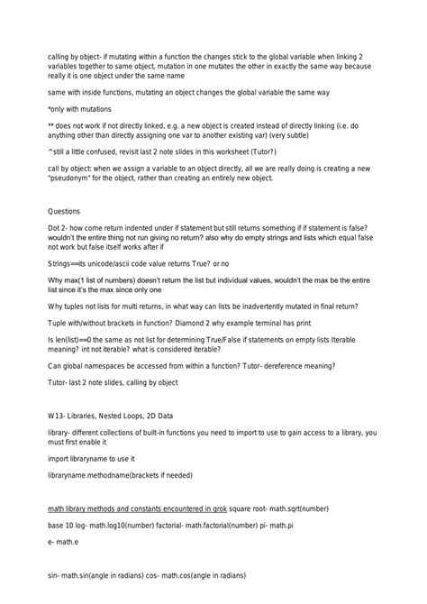 Comp10001 Course Notes Comp10001 Foundations Of Computing Unimelb Thinkswap