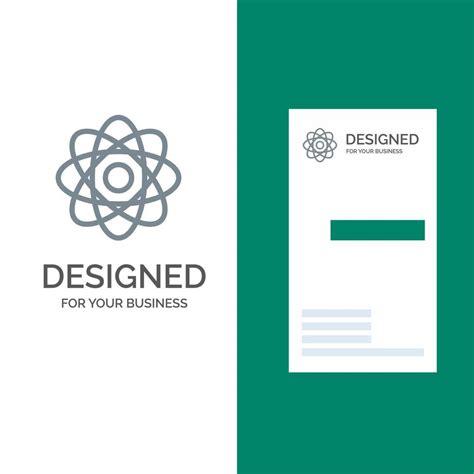 Atom Biochemistry Chemistry Laboratory Grey Logo Design And Business Card Template 14806246