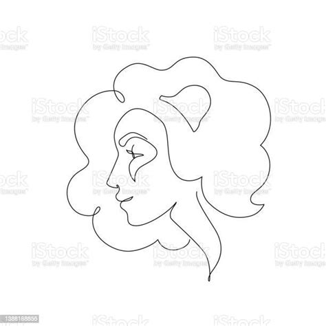 레오 여자 점성술 기호 라인 아트 스타일의 아름다운 소녀 그래픽 프린트에 대한 스톡 벡터 아트 및 기타 이미지 그래픽 프린트