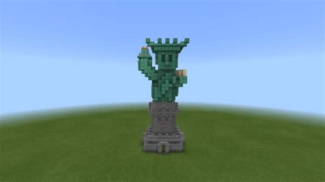 Heres A Simple Statue Of Liberty Tutorial Link In Comments R Minecraftbuilds