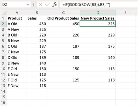 excel how to move every other row to column