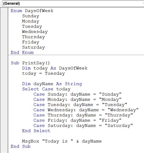 Vba Enum In Excel Syntax Examples How To Use Enumeration