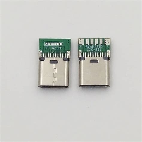 厂家直销 Type C带板焊线1万次插拔母座 6芯焊点2 0母头 线端适用 阿里巴巴