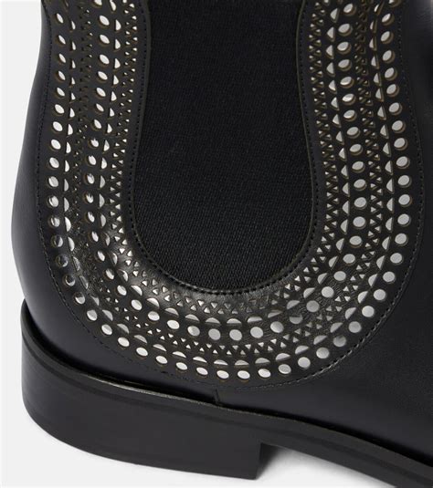 Alaïa Leather Ankle Boots AlaÏa