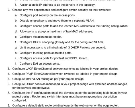 Solved 1 Perform Switch Configurations A Name All The