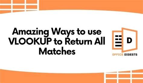 Vlookup List All Matches Catalog Library