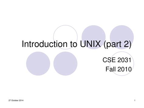 Ppt Introduction To Unix Part 2 Powerpoint Presentation Free