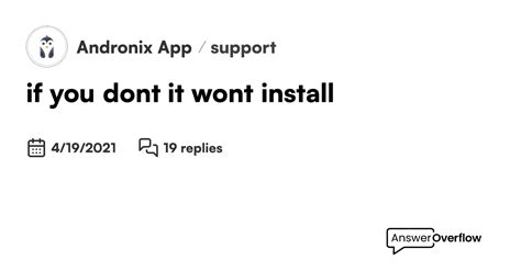 If You Dont It Wont Install Andronix App