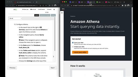 Aws Academy Data Engineering Lab Updating Dynamic Data In Place Youtube