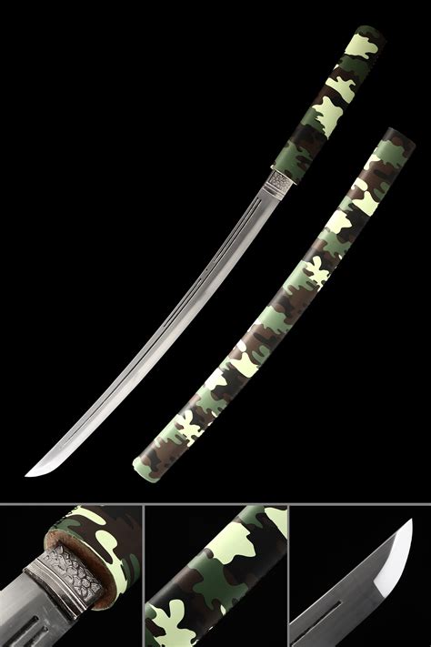 Shirasaya Wakizashi Manganese Steel Shirasaya Wakizashi With Camo