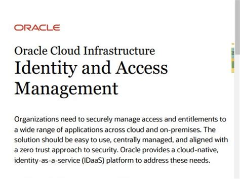 oci identity and access management overview