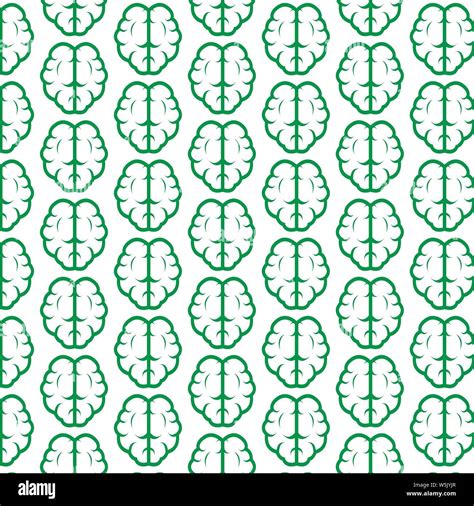 Pattern Background Brain Icon Stock Vector Image And Art Alamy