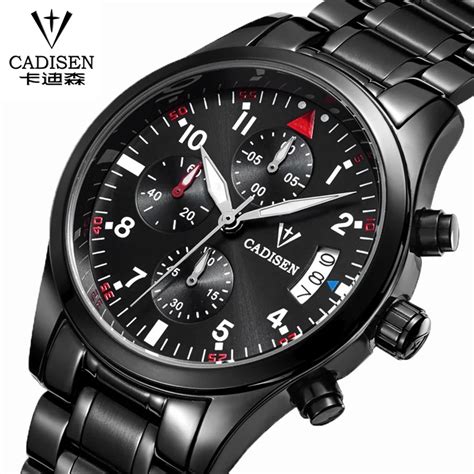 CADISEN Auto Date Watch Men Water Resistant Stainless Steel Men Watch ...