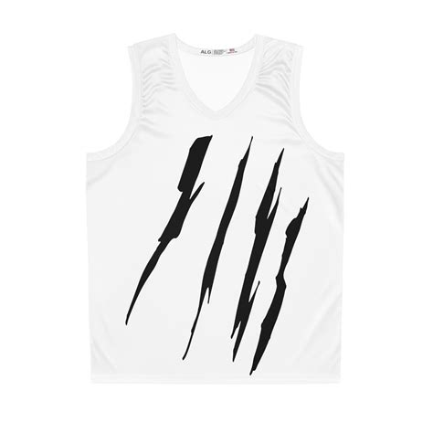 Effete Feline Claw Marks Scratch Basketball Jersey Aop