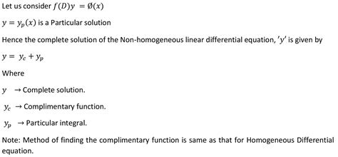 Solution Of Non Homogenous Linear Differential Equation Yawin