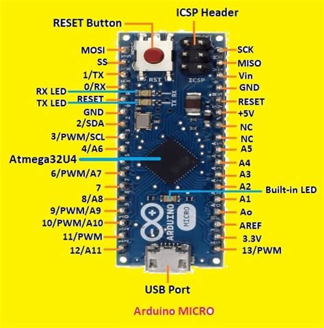 arduino micro smallest arduino board for beginners the engineering knowledge